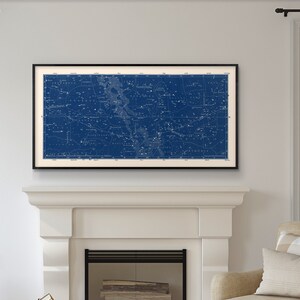 Framed Star Map Print, Framed Constellation Map, Star Map Framed ...