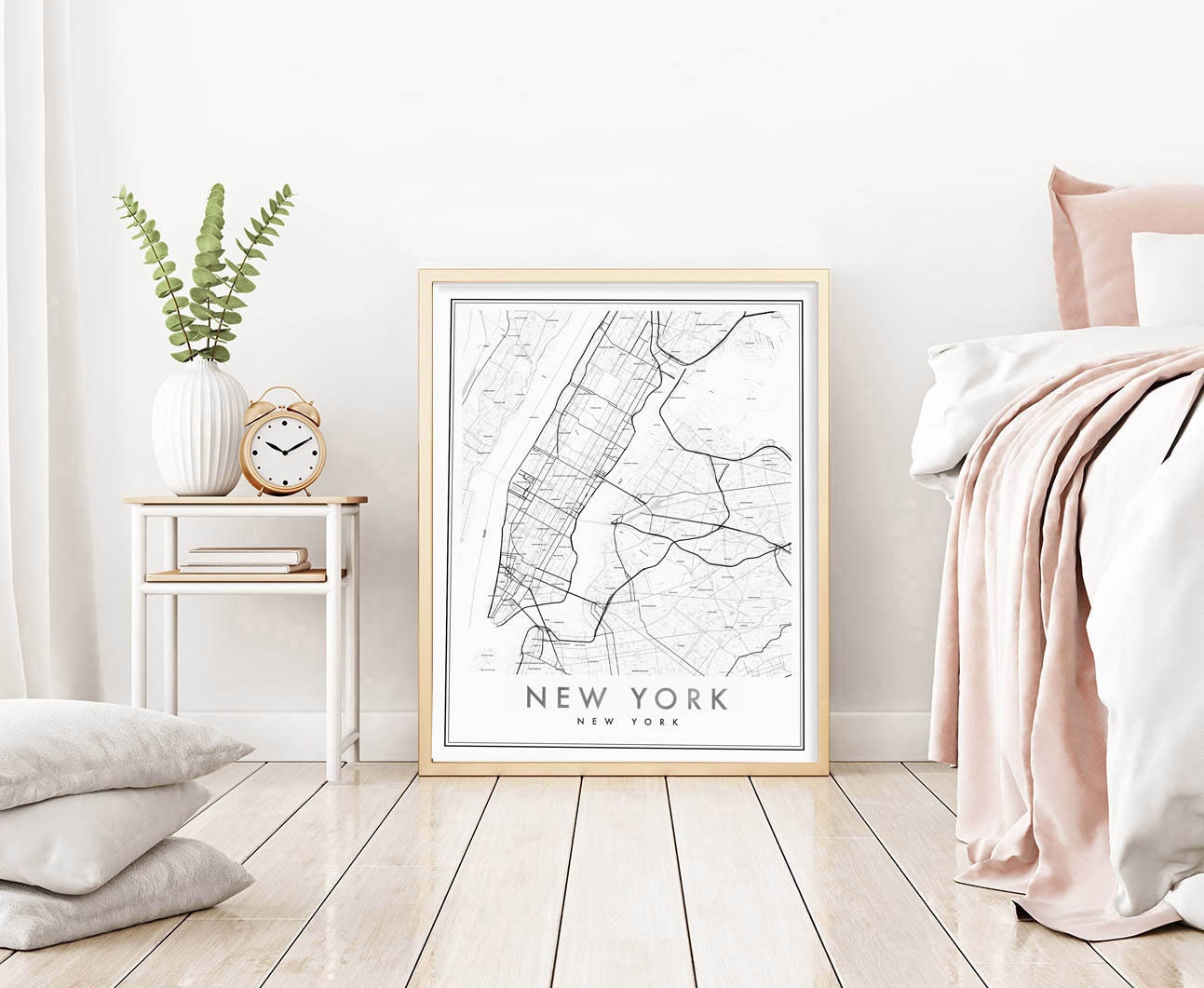 New York Map Print New York Map Poster City Map Print New | Etsy
