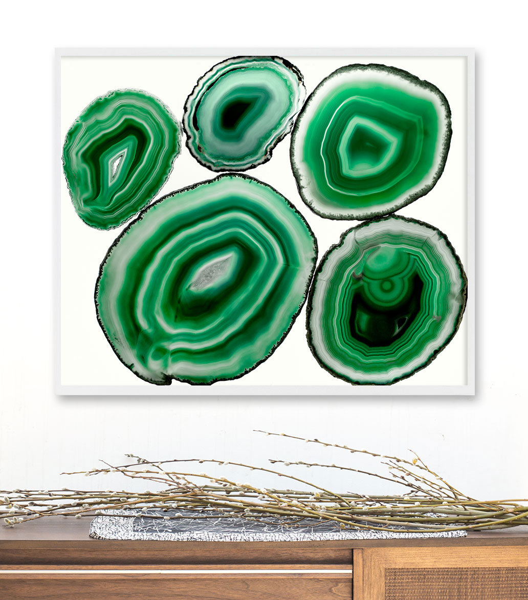 Emerald Geode Art Rock Art Agate Art Gem Art Agate | Etsy