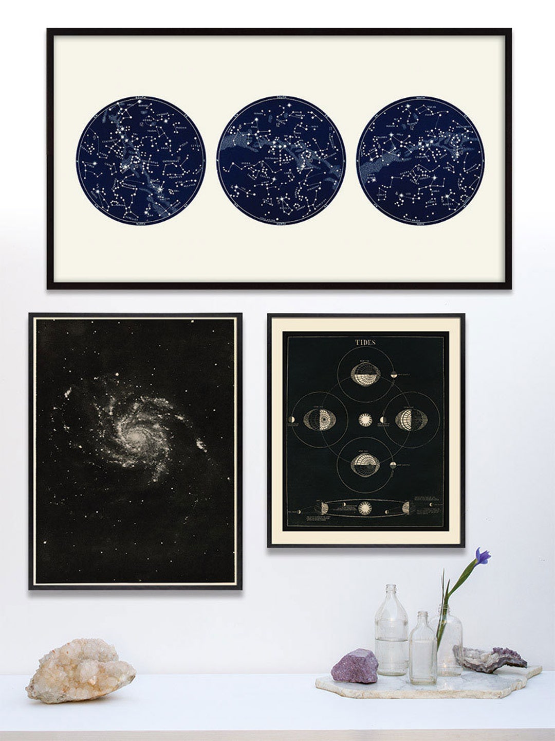 Art Wall Set 3 Print Package, Gallery Wall, Constellation Art Set ...