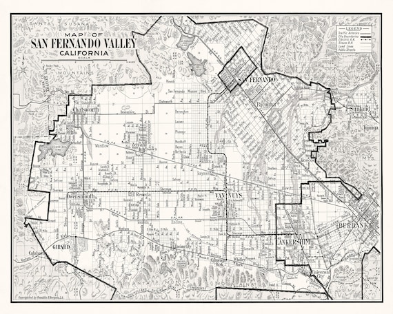 San Fernando Valley Zip Code Map