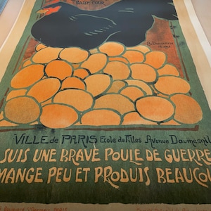 Vintage French Chicken Poster, Vintage Chicken Art, Vintage Rooster Art ...