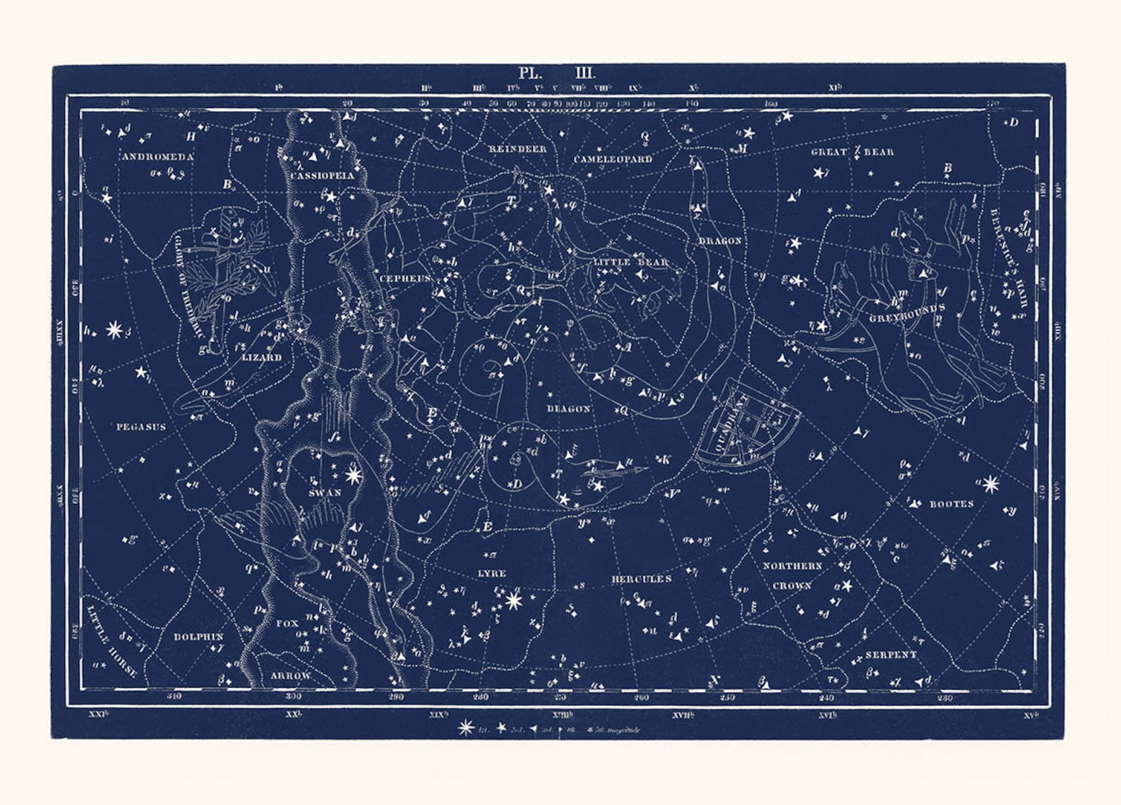 Vintage Constellation Map Constellation Wall Print Starry | Etsy UK
