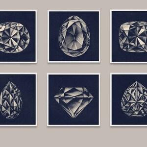 Diamond Art Print, Jewel Wall Art, Gem Art, Gem Art, Diamond Wall Art ...