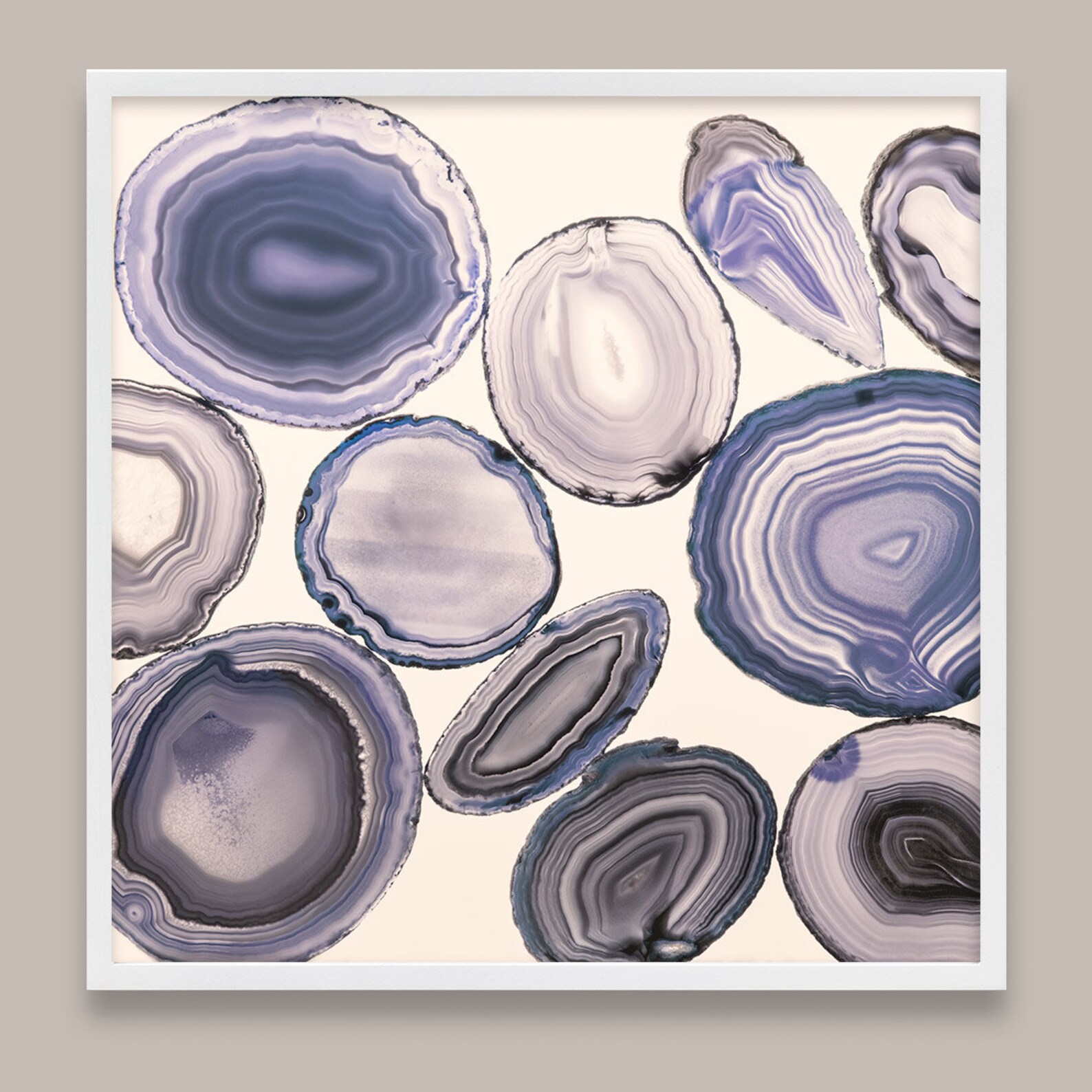 Lavender Agate Print, Geode Art, Lavender Art, Purple Art, Agate Slices ...