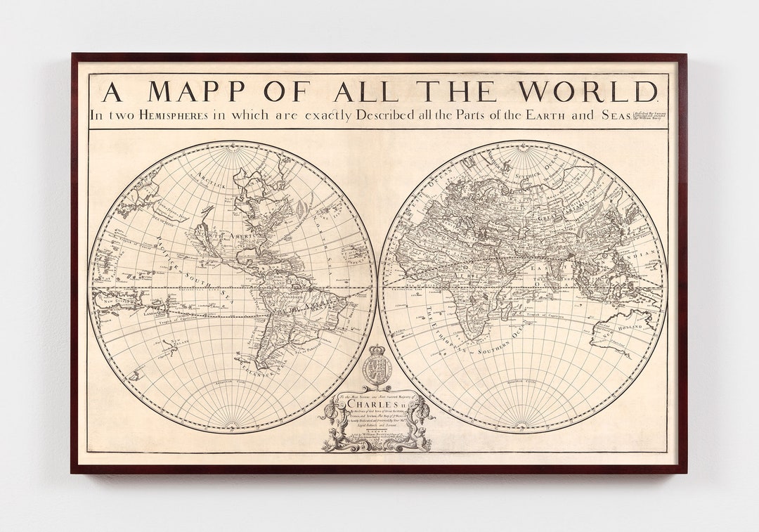 Large World Map Wall Art, World Map Print, World Map Poster, Large ...