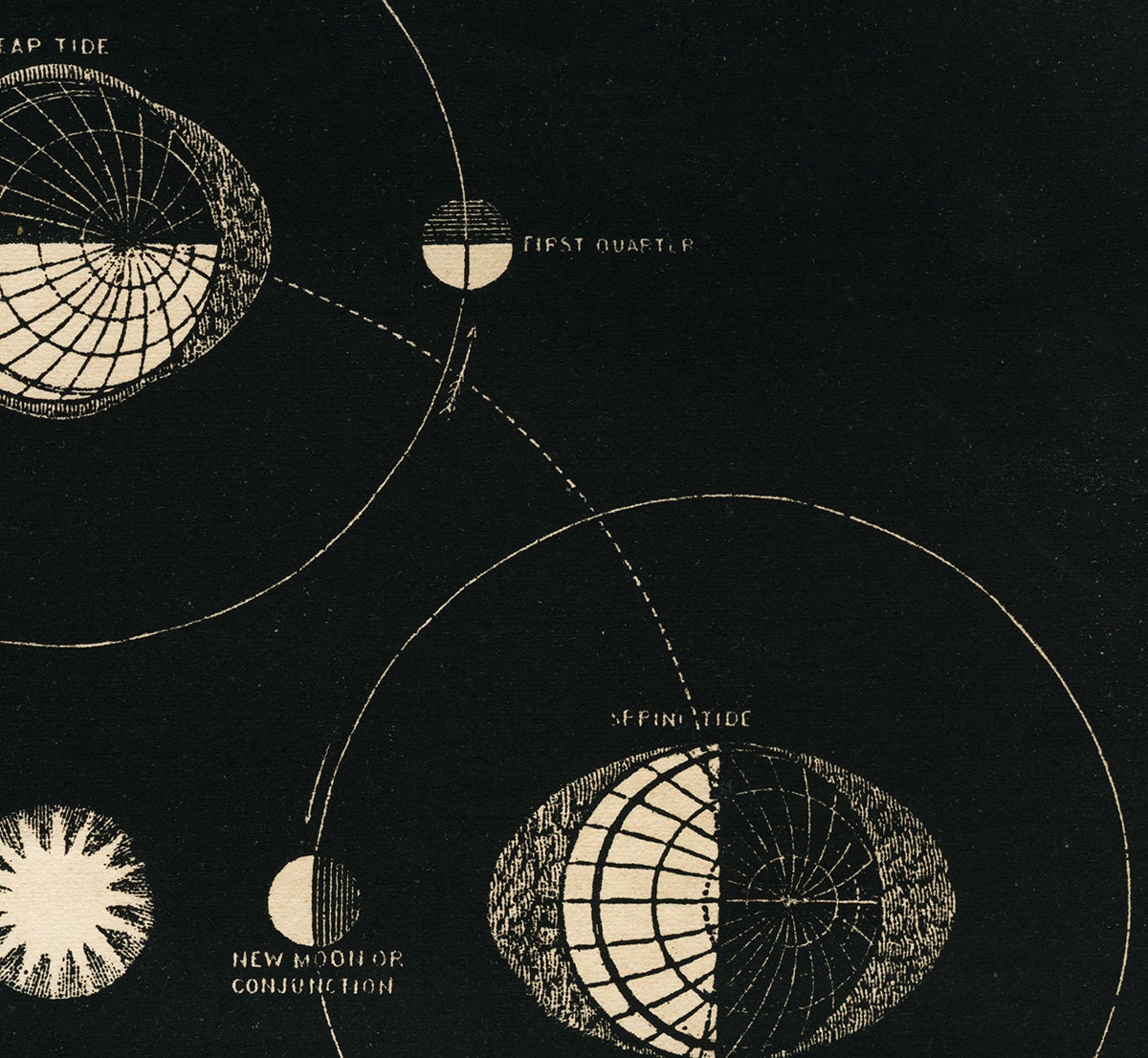 Vintage Astronomy Art Movement of the Tides Nautical | Etsy