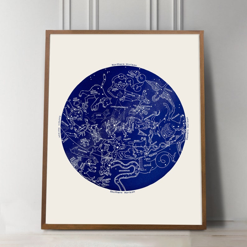 Celestial Art Constellation Print Large Constellation Map | Etsy