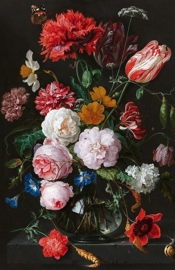 Victorian Flower Painting