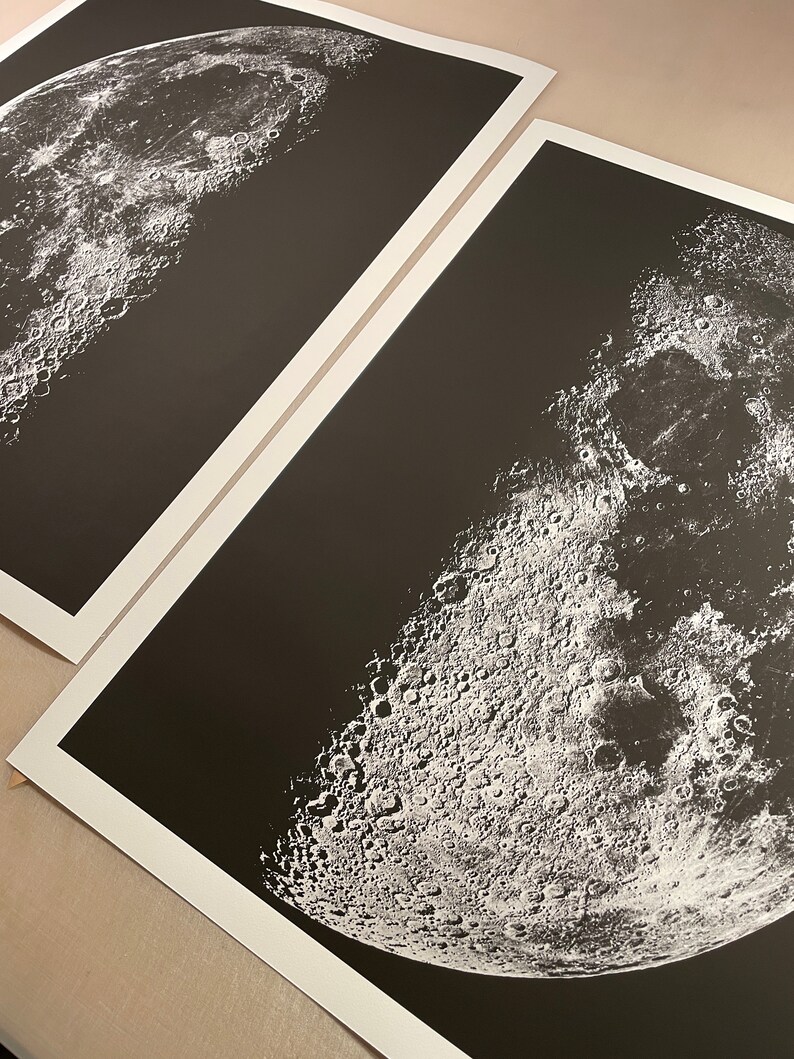 Moon Print Set Moon Phases Moon Poster Moon Art Celestial - Etsy