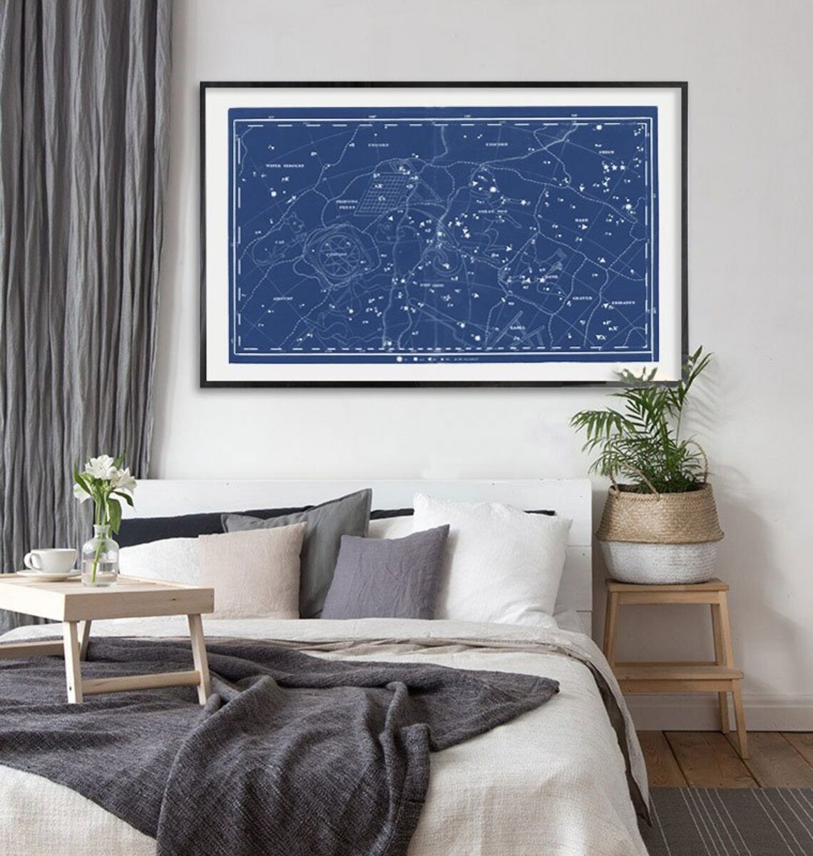 Large Nautical Star Map Nautical With Southern Hemisphere | Etsy