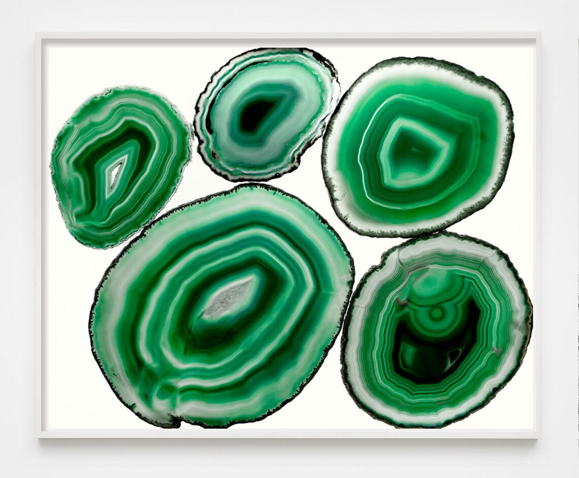 Emerald Geode Art Rock Art Agate Art Gem Art Agate Slices | Etsy