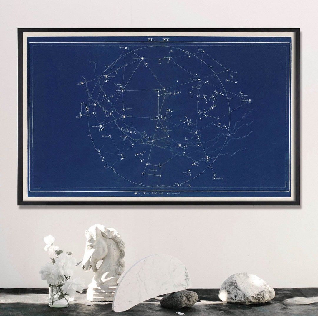 Minimal Star Map Print, Constellations Chart Print, Constellation ...