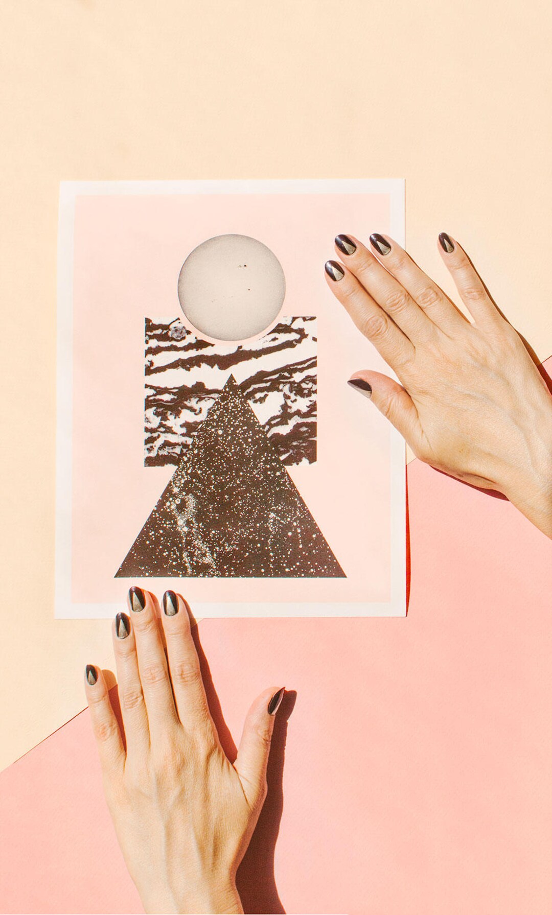 Pink Abstract Geometric Print, Marble Wall Art, Geometric Wall Art ...