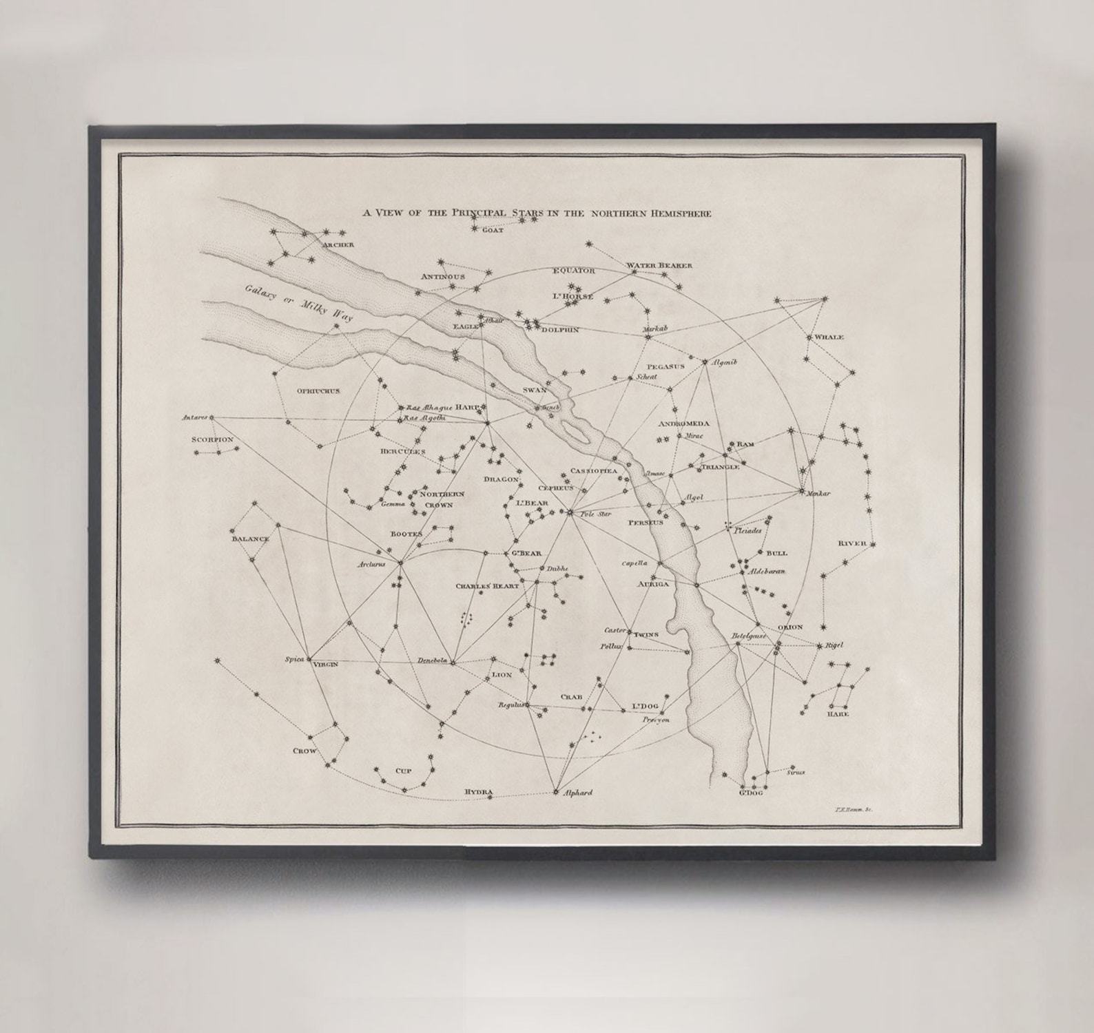 Minimalist Star Map Print Blue Star Map Constellations Chart - Etsy