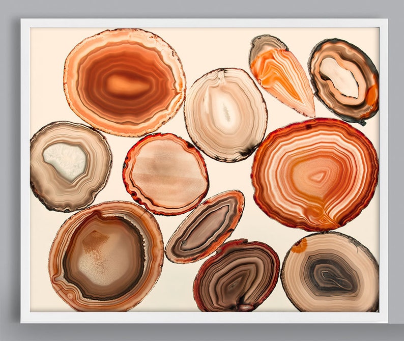 Geode Print Agate Art Agate Slice Rock Art Mineral Slice - Etsy