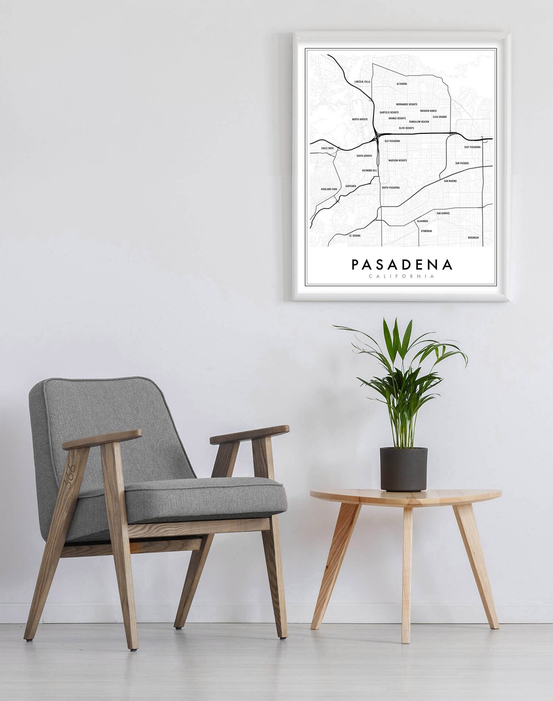 Pasadena Map Print, Pasadena Map Poster, City Map Print, Pasadena Map ...