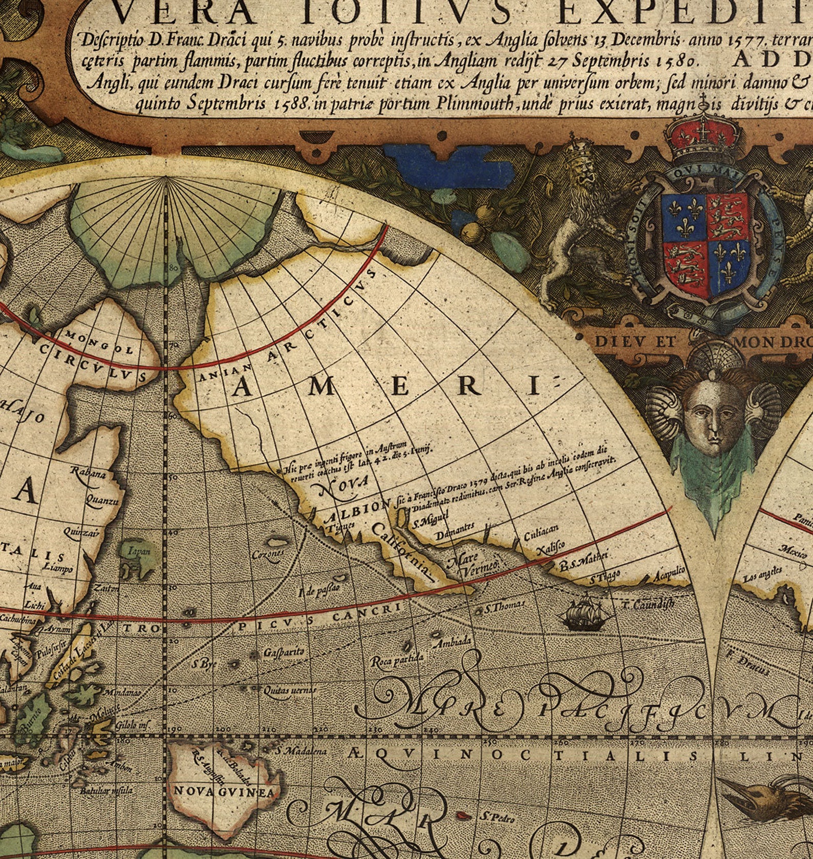 Vintage World Map, Vintage Expedition Map, Colorful Vintage Map ...