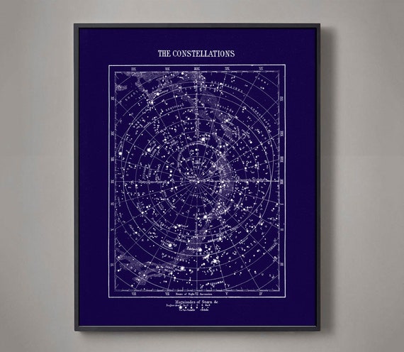 Vintage Constellations Map