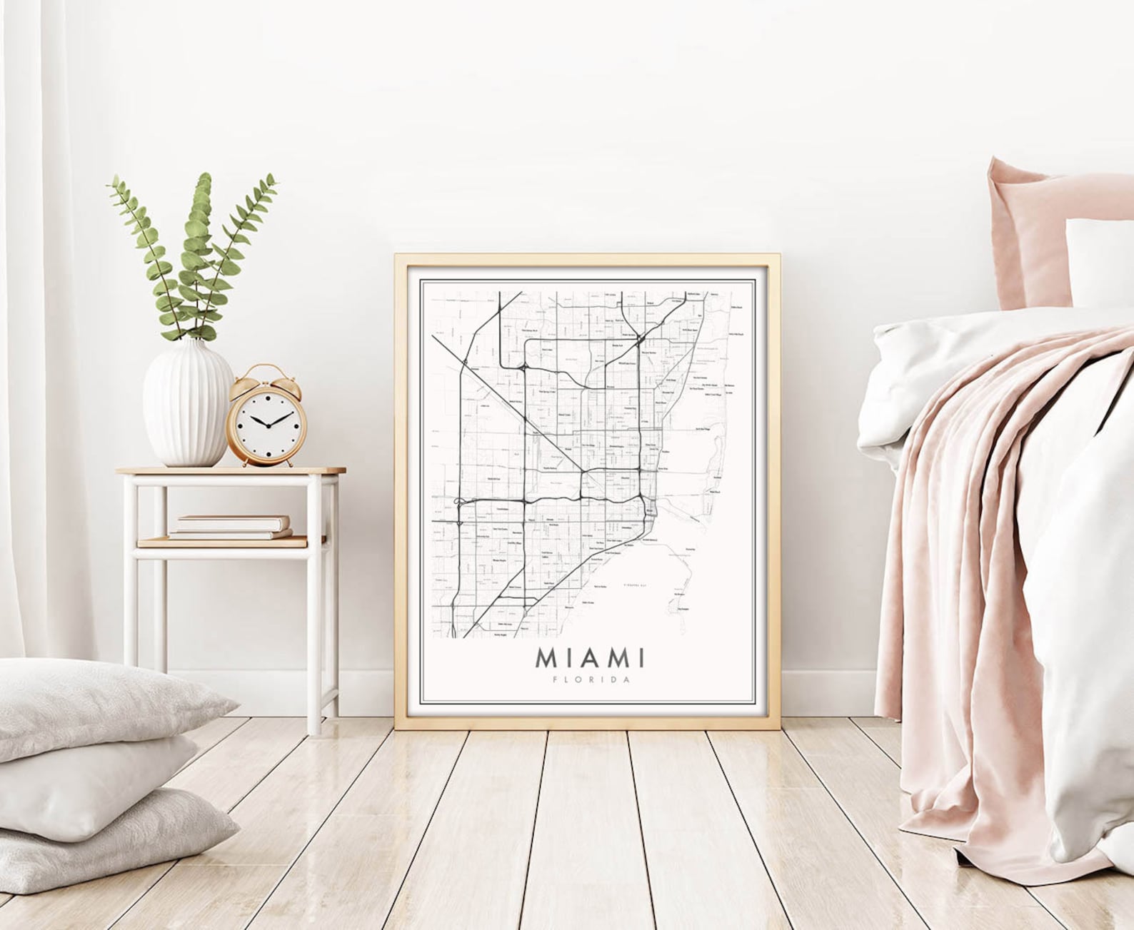 Miami Map Print, Miami Map Poster, City Map Print, Miami Map Art, Map ...