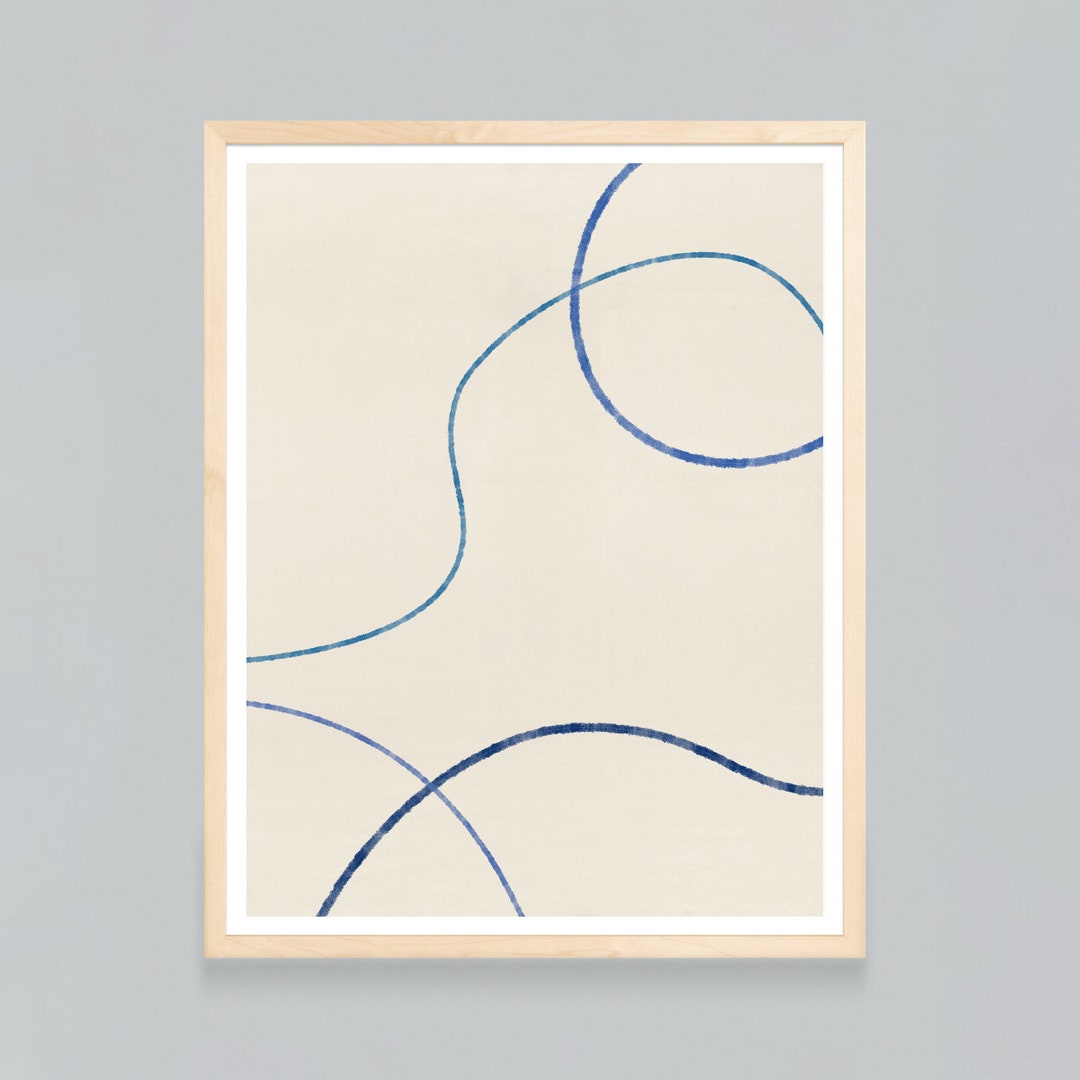 Fine Line Art, Minimalist Abstract Line Drawing, Scandinavian ...