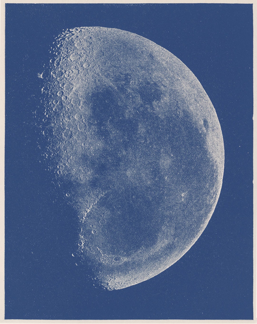 Blue Moon Print, 19th Century Astronomy Photograph, Moon Art, Right ...