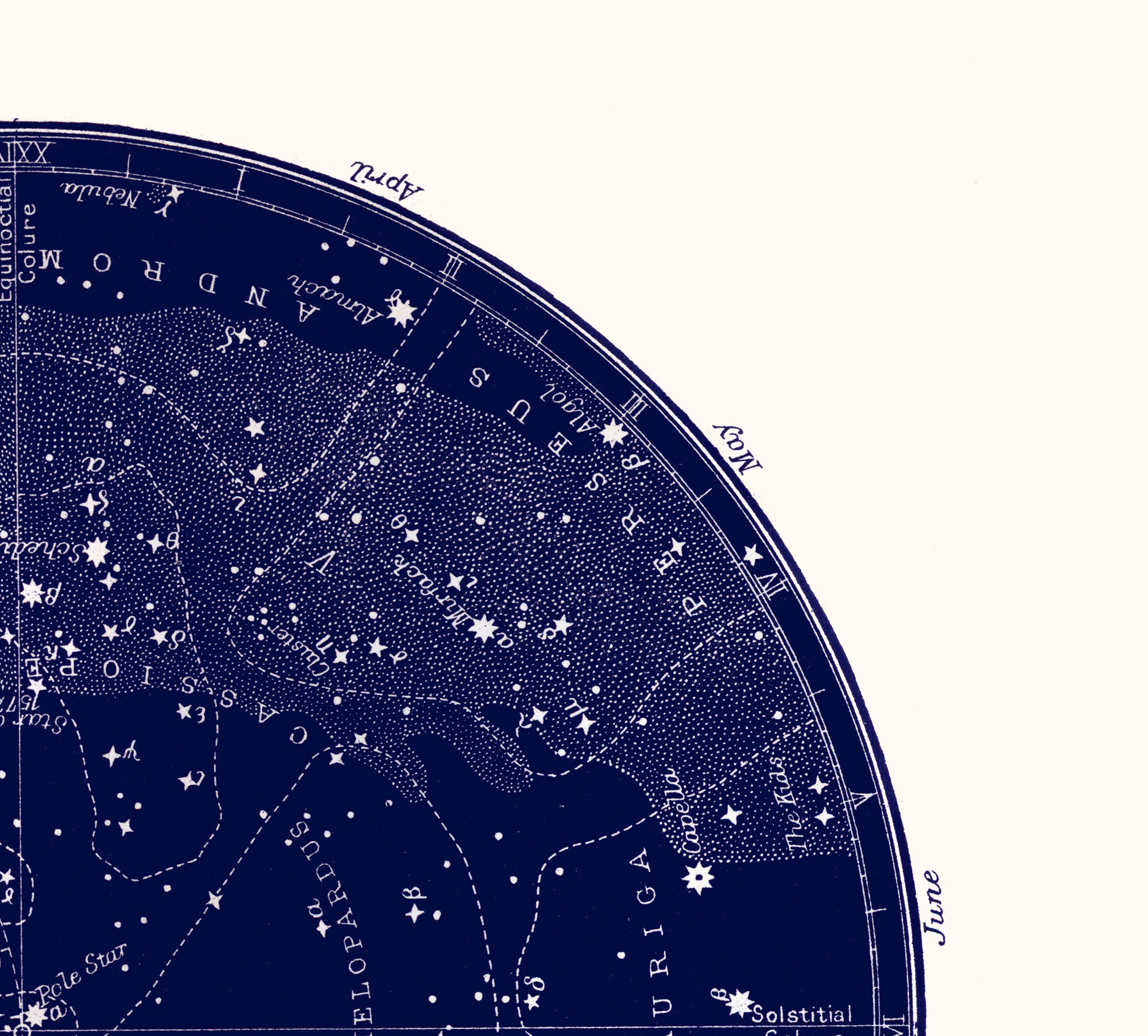 Northern Constellation Map Circular Map Star Map Round | Etsy