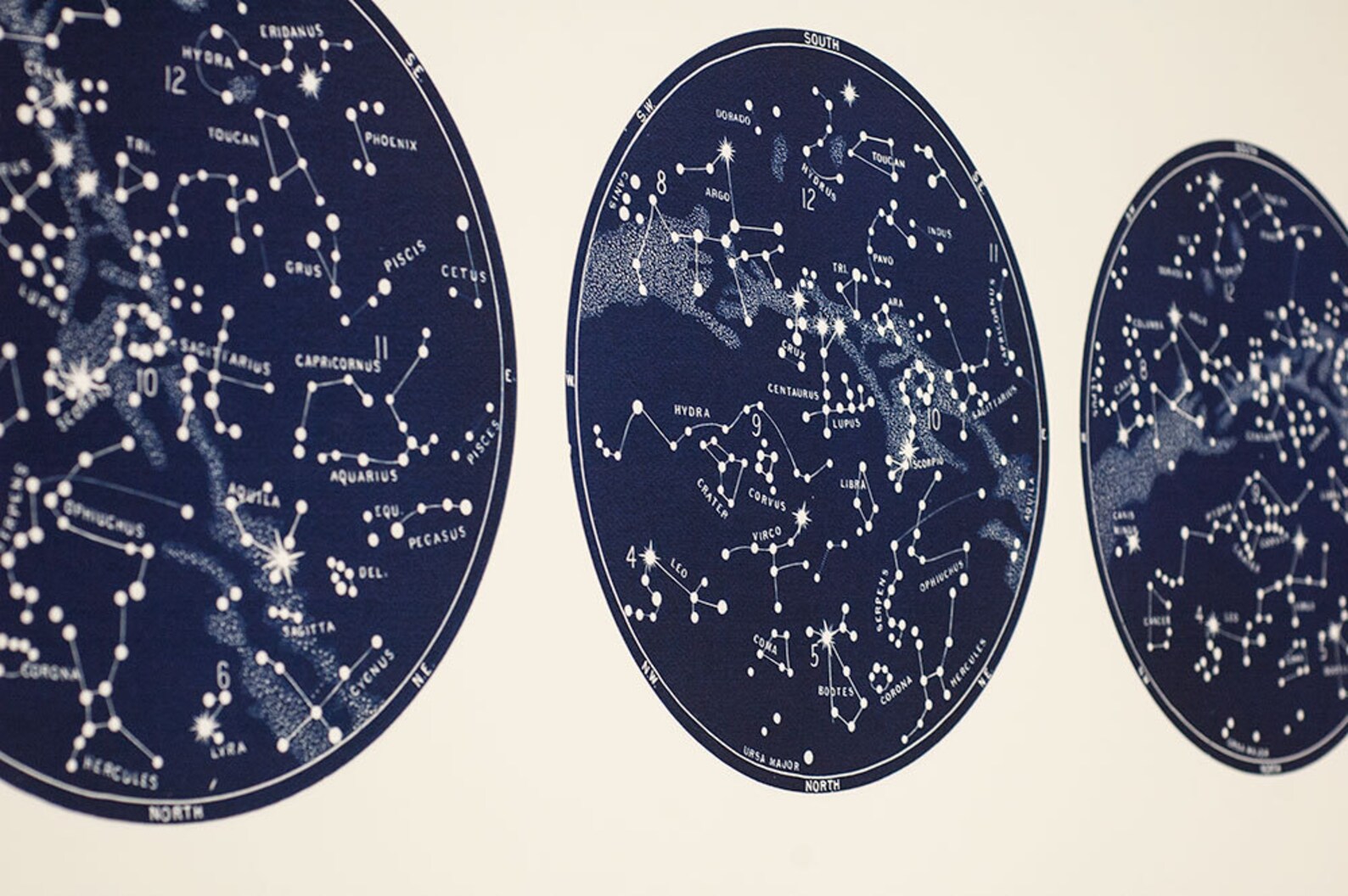 Nautical Constellation Map Celestial Decor Large Horizontal | Etsy