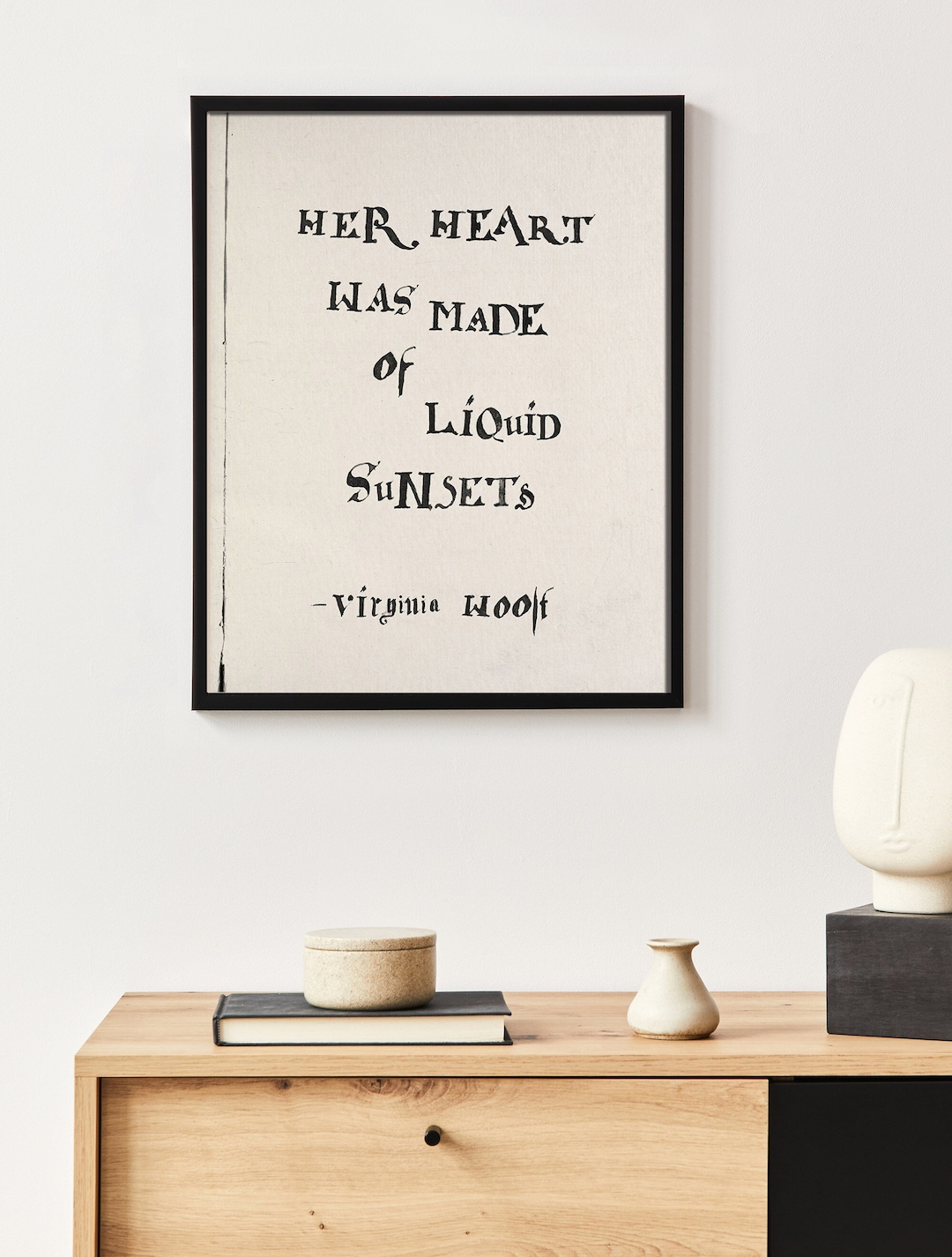 Literary Quote Print, Dark Academia Decor, Love Quote, Woolf Quote ...