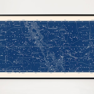 Framed Star Map Print, Framed Constellation Map, Star Map Framed ...