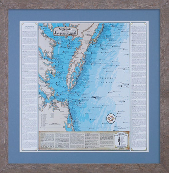 Virginia Shipwreck Map - Etsy