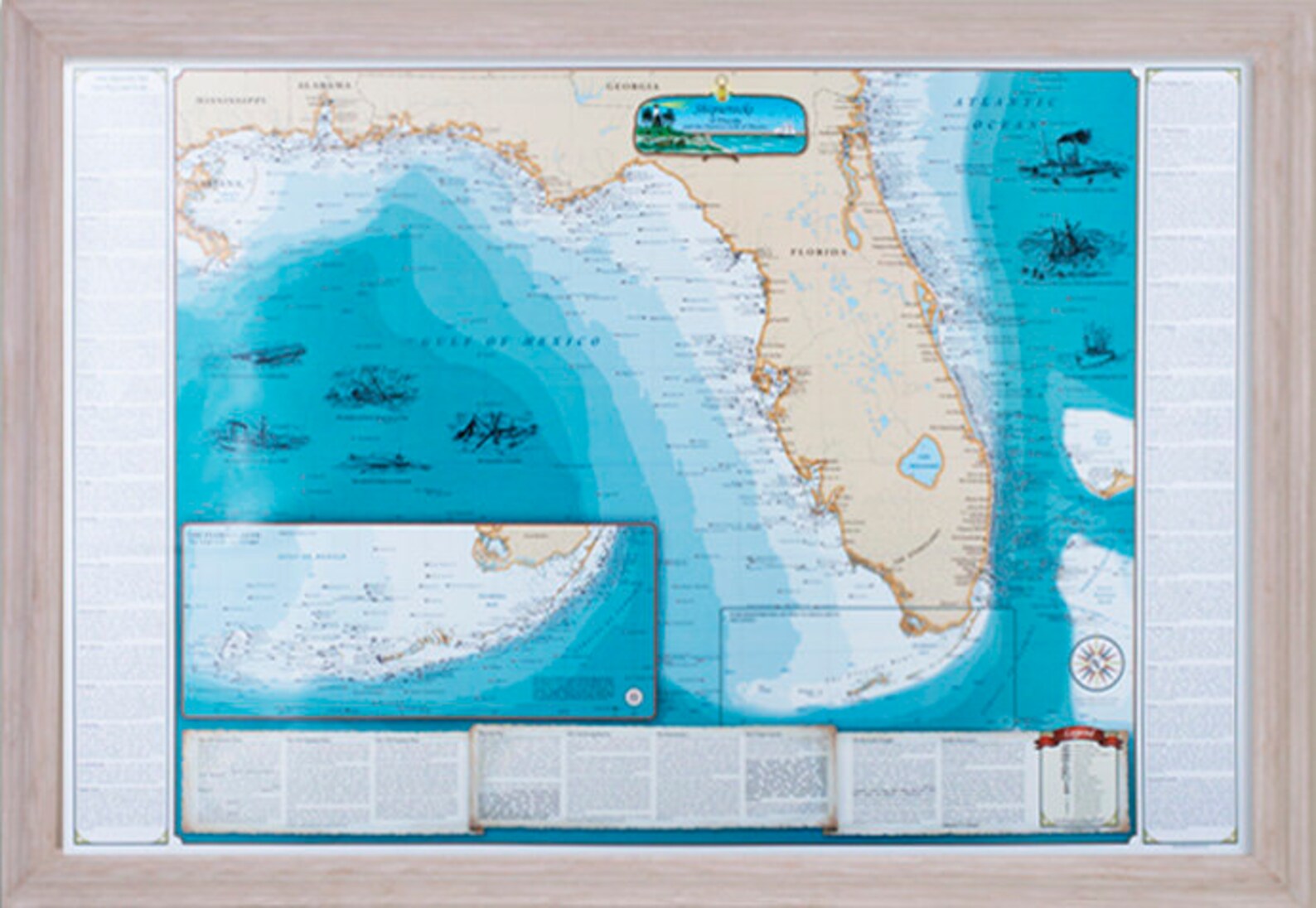 Florida and the Eastern Gulf of Mexico Shipwreck Map - Etsy