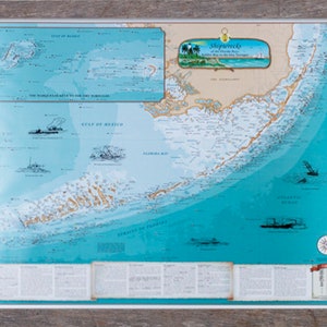 Florida Keys Shipwreck Map: Soldier Key to the Dry Tortugas | Etsy