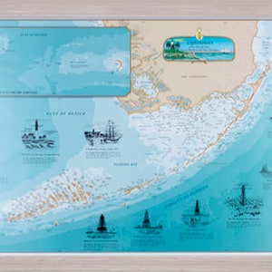 Florida Keys Lighthouses Map - Etsy