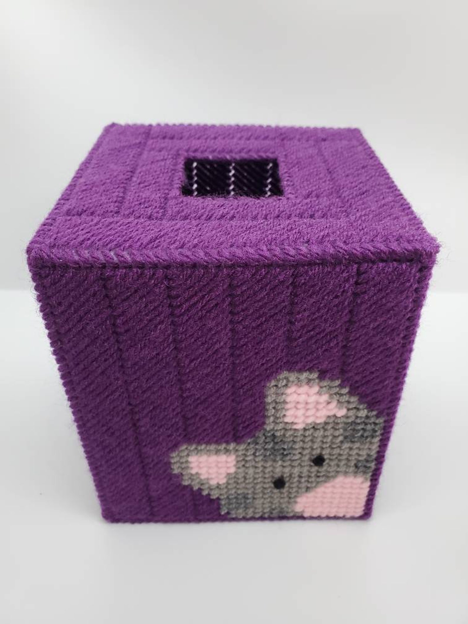 Grey Cat Tissue Box Cover | Etsy