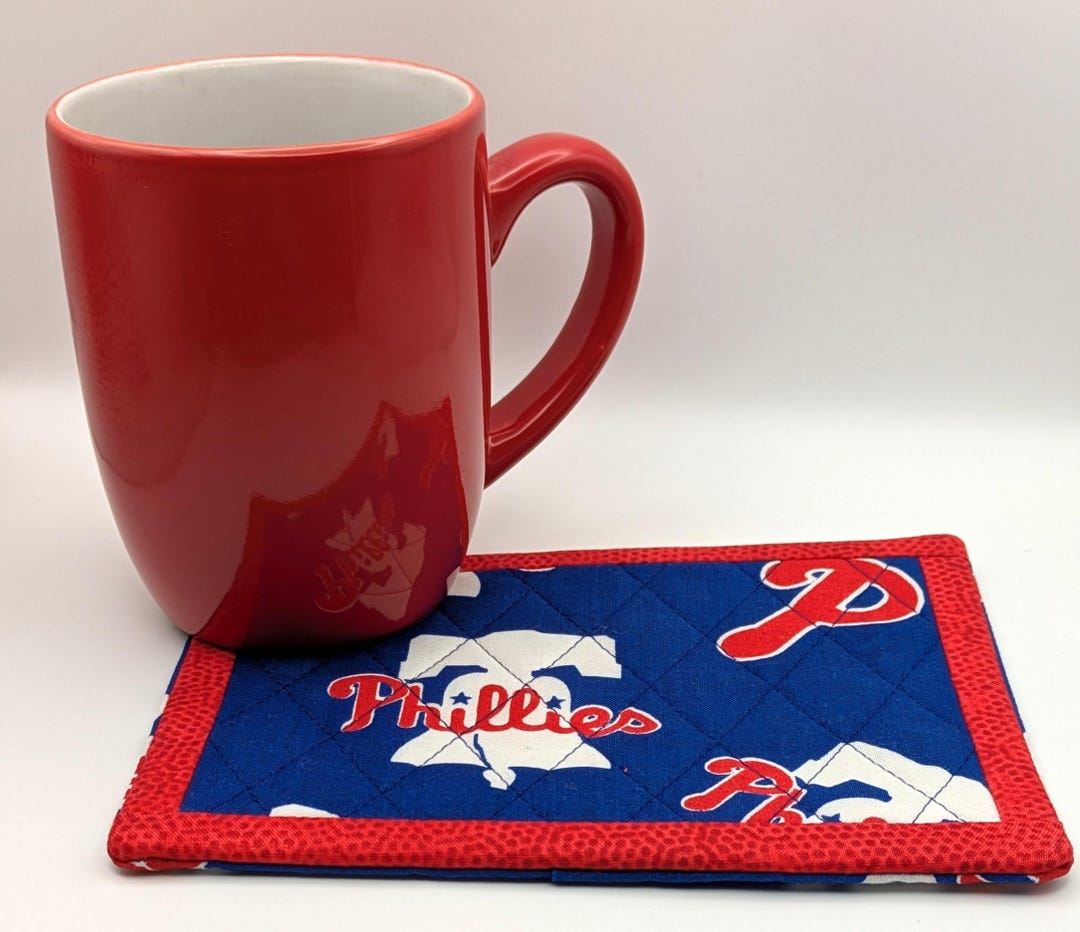 Mug Rug Made With Licensed Fabric of Philadelphia Phillies - Etsy