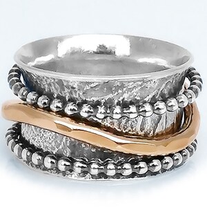 Spinner Ring, 14K Gold Ring, Wedding Ring, Meditation Ring, Stacking ...