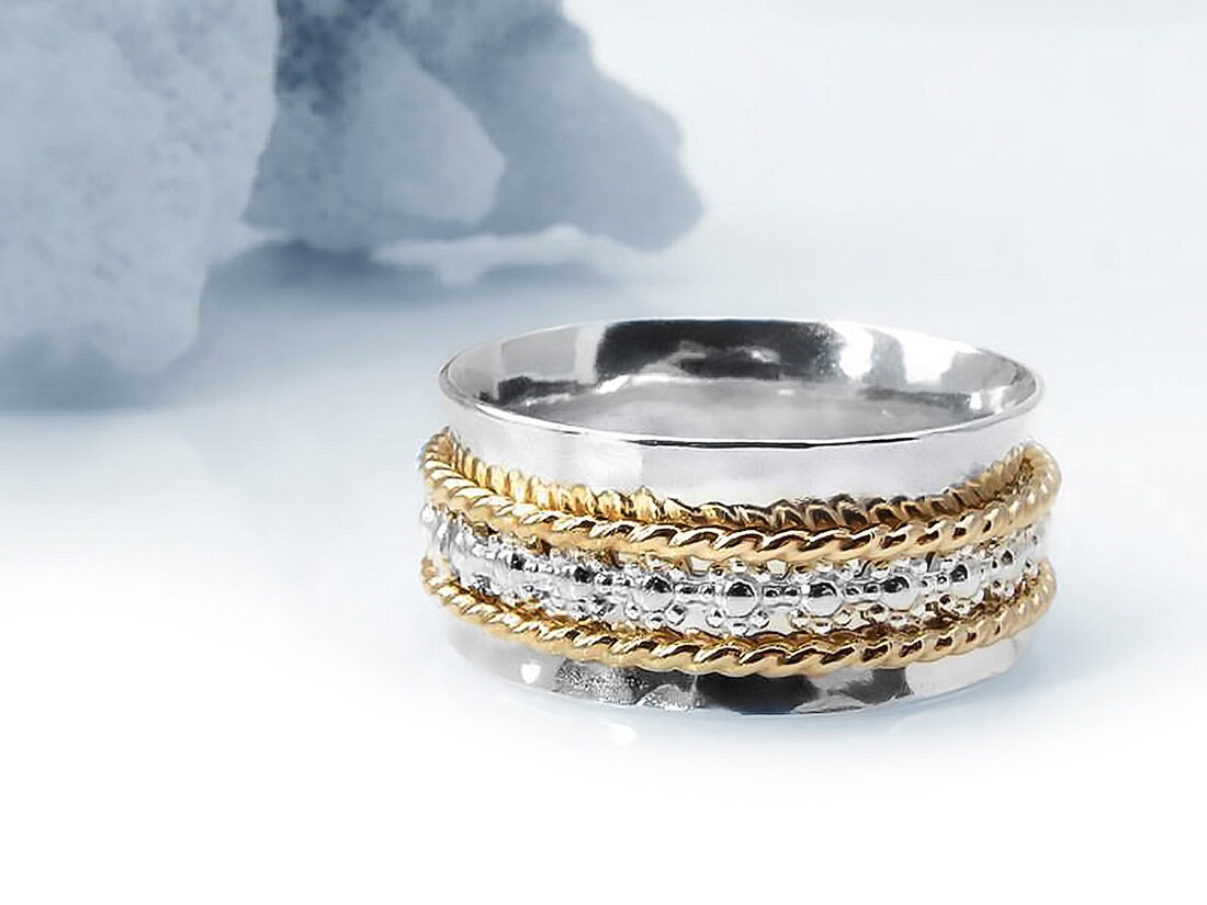 Spinner Ring Meditation Ring Worry Ring Fidget Ring | Etsy