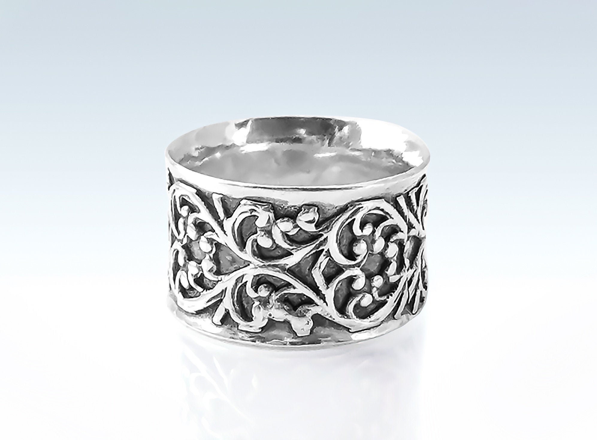 Sterling Silver Ring Silver Filigree Ring Filigree Ring | Etsy