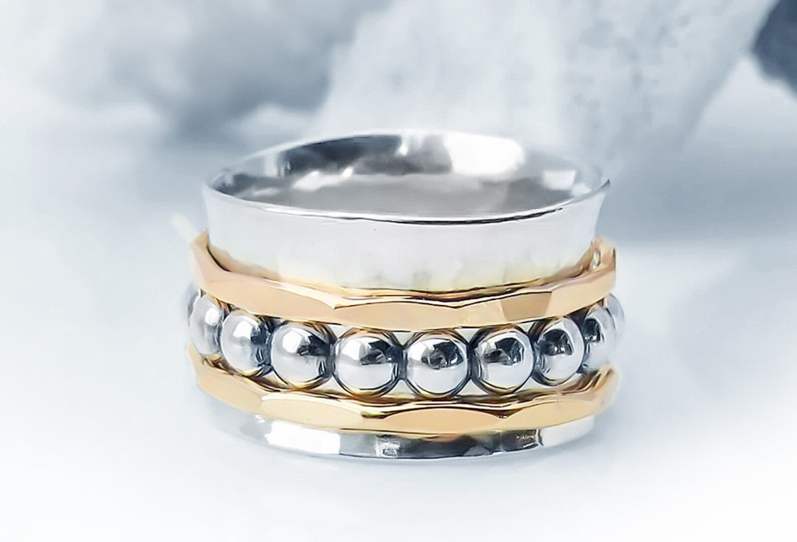 Gold Ring Silver Ring Girlfriend Ring Mixed Metal Ring - Etsy