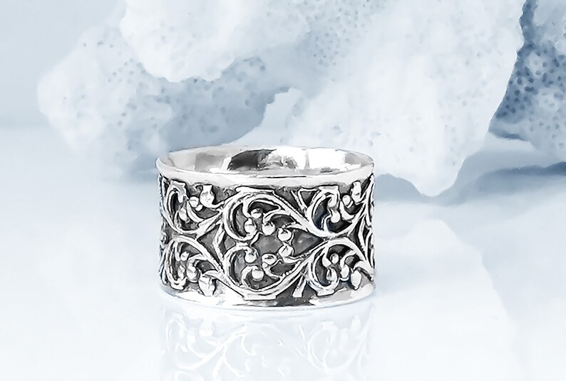 Sterling Silver Ring Silver Filigree Ring Filigree Ring - Etsy