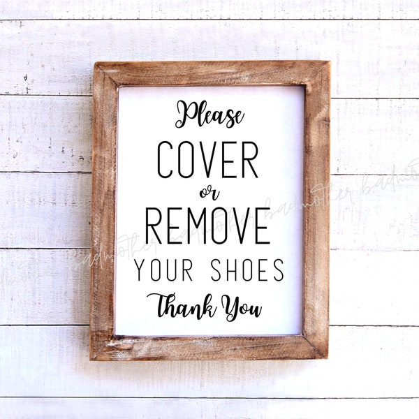 Remove Shoes Sign - Etsy