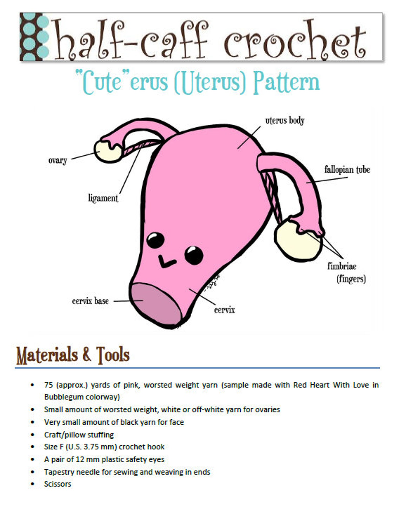 Uterus Stuffie PATTERN | Etsy