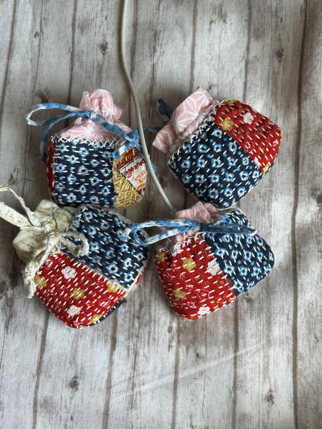 Komebukuro Japanese Rice Bag Earbuds Case Sashiko Patch Coin - Etsy