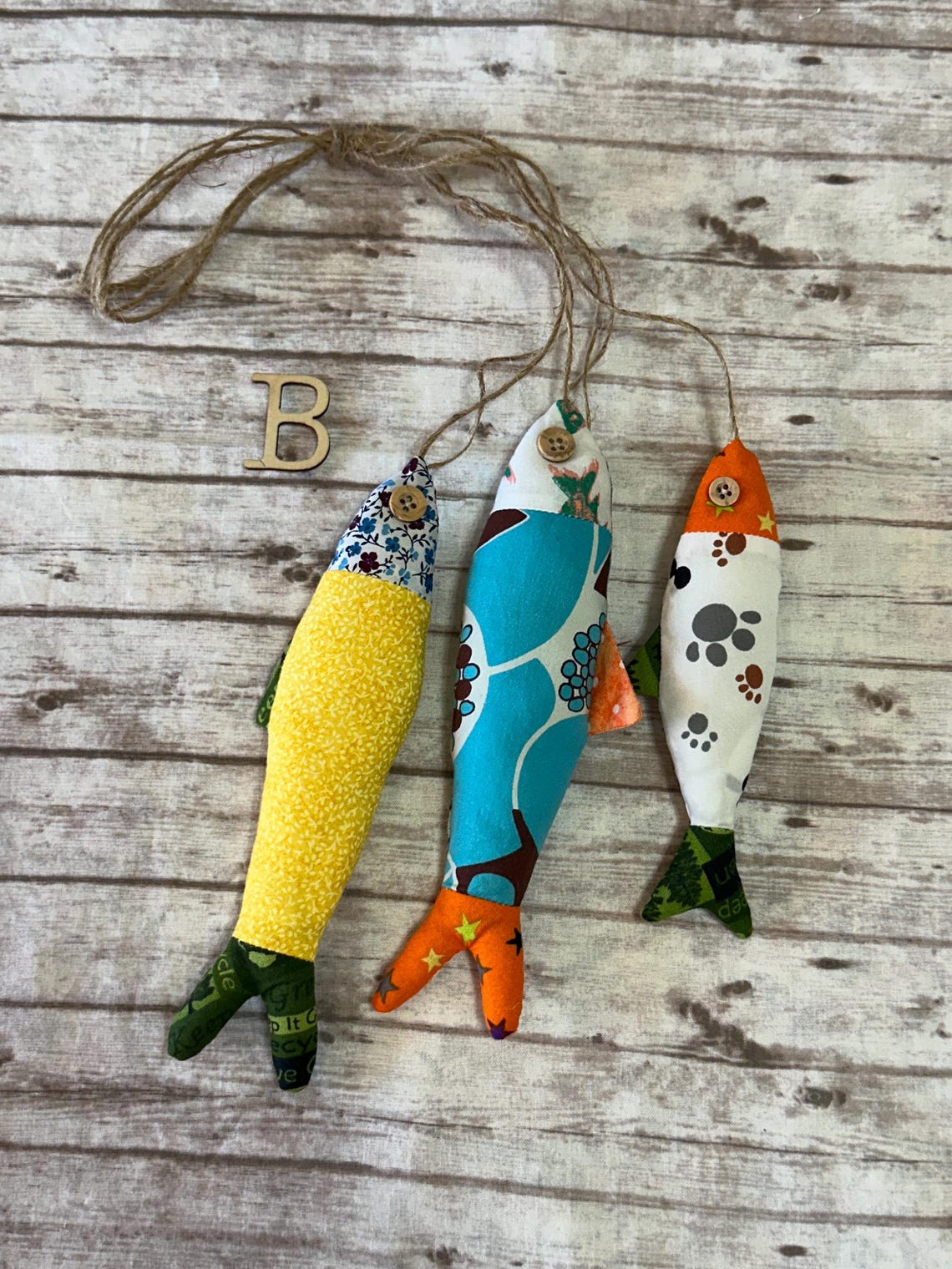 Coastal Home Decoration Handmade Sea Life Fabric Fish Decor Bowl Filler ...