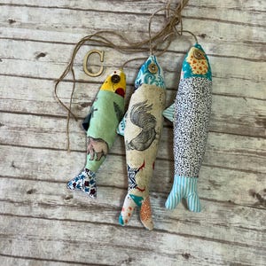 Coastal Home Decoration Handmade Sea Life Fabric Fish Decor Bowl Filler ...