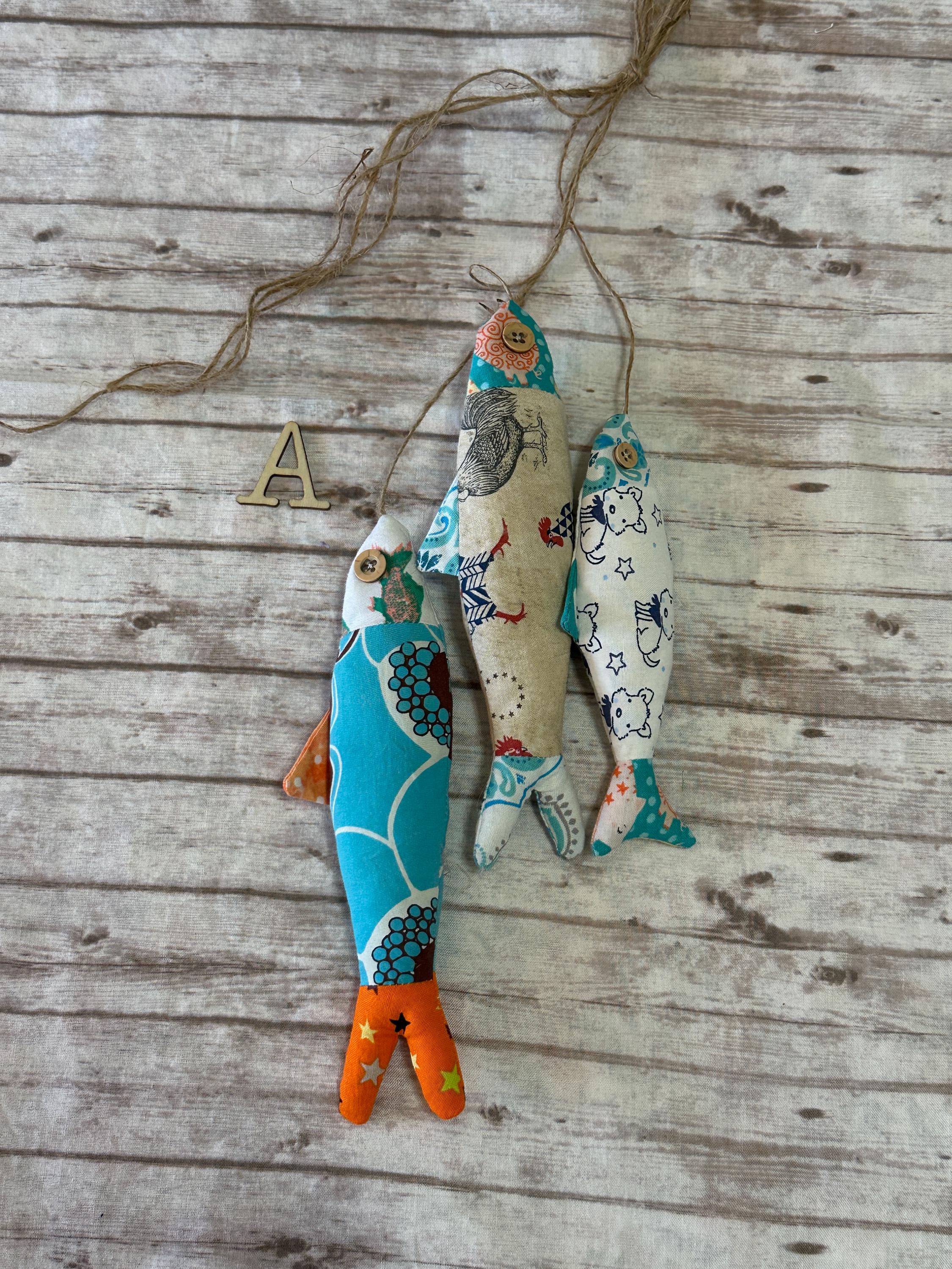 Coastal Home Decoration Handmade Sea Life Fabric Fish Decor Bowl Filler ...