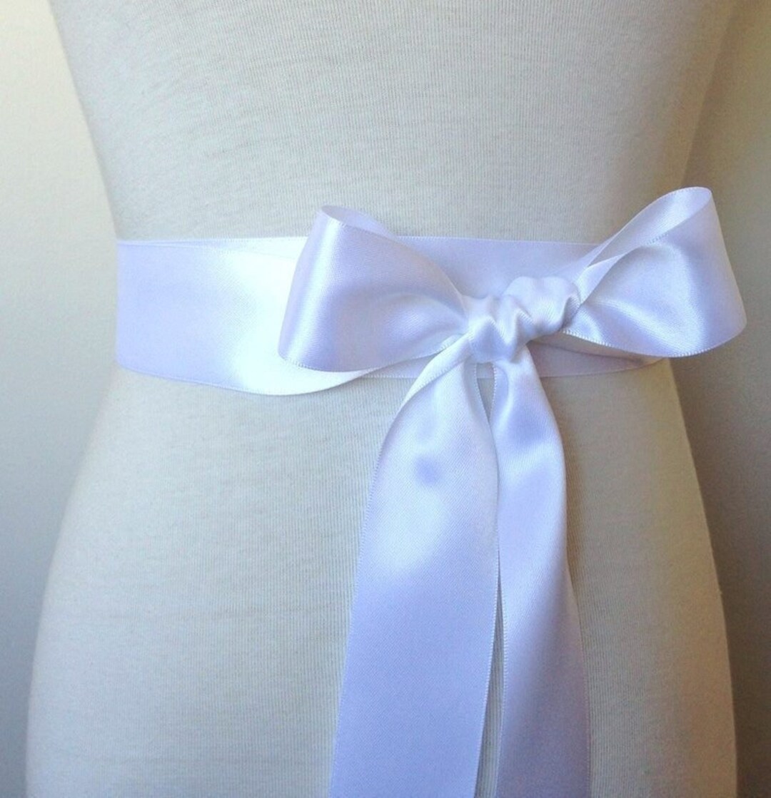 1.5 Inch (3.8cm or 38mm) Ribbon Sash-white Sash-white Belt-white Ribbon ...