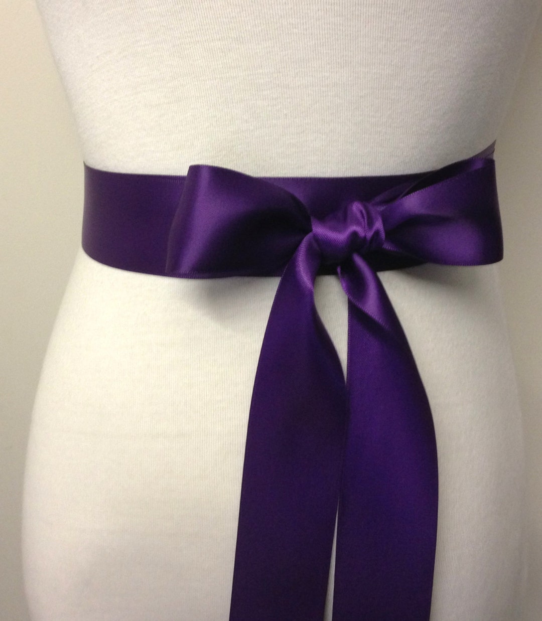1.5 Inch 3.8cm or 38mm Ribbon Sash-plum Sash-purple Belt-flower Girl ...