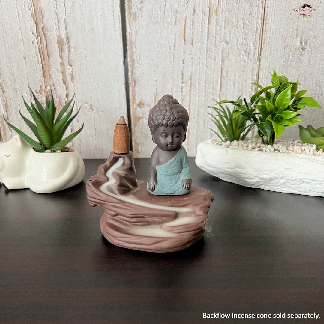 Backflow Incense Burner-small Ceramic Buddha Backflow Incense Cone ...
